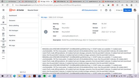 ML Skill Not Getting Deployed In AI Center RPA Discussions UiPath Community Forum