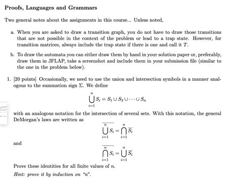 solved proofs languages and grammars two general notes