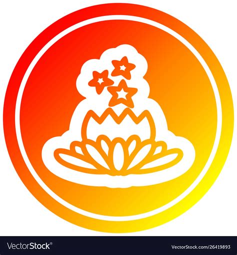 Magical Flower Circular In Hot Gradient Spectrum Vector Image