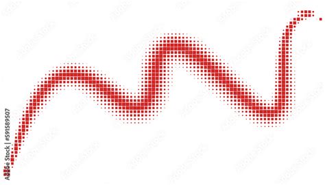Halftone Monochrome Pattern With Squares Shades Of Red Minimalism Vector Red Dots On White