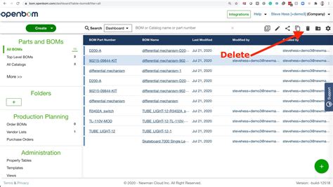 Deleting And Recovering A Bom Openbom Training Library