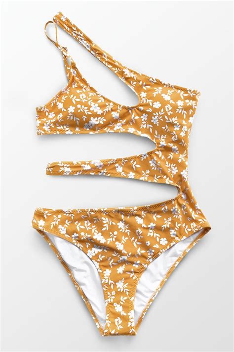 Brilliant Sunshine Cut Out One Piece Swimsuit