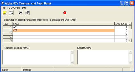Alpha 87a Terminal Program