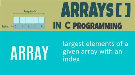 C Program To Find The Largest Element Of An Array With Its Index