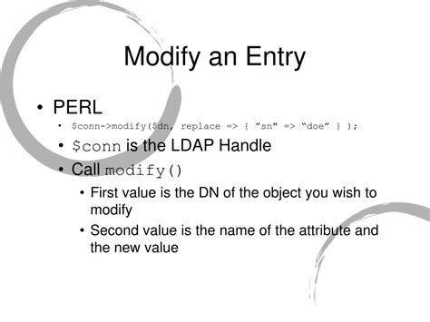 Ppt Ldap Bind And Modify Powerpoint Presentation Free Download Id