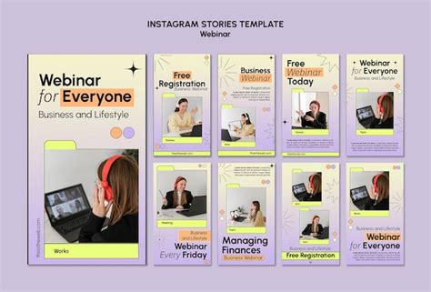 Free Psd Gradient Webinar Template Design