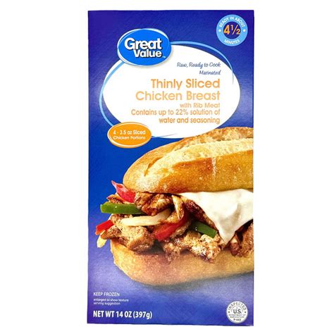 Great Value Chicken Thinly Sliced Breast 14 Oz Delivery Or Pickup