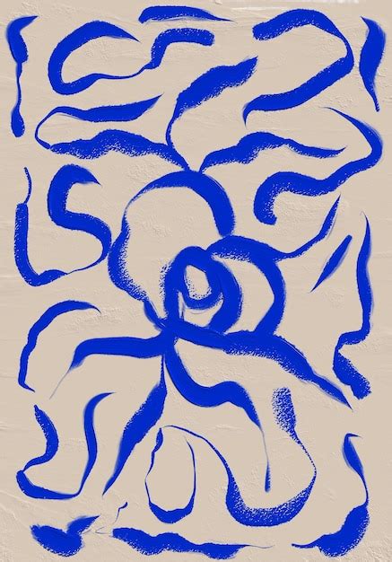 Premium Photo Blue Abstract Swirl Lines Background Print
