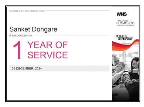 Sanket B Dongare On Linkedin Anniversary Grateful Oneyear Career