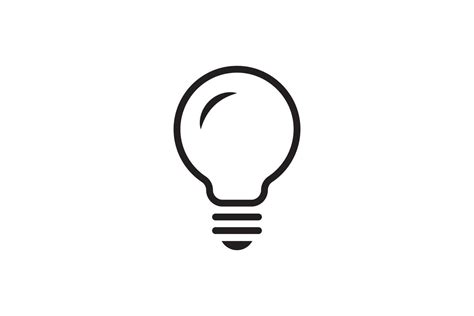 Electric Light Bulb Icon Electricity Lamp Symbol Vector Illumination Sign Vector Art