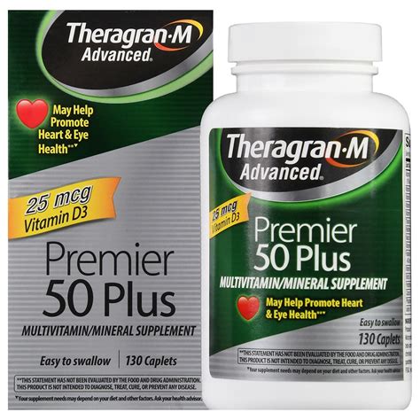 Theragran Premier 50 Plus Multivitamin Multimineral Caplets Walgreens