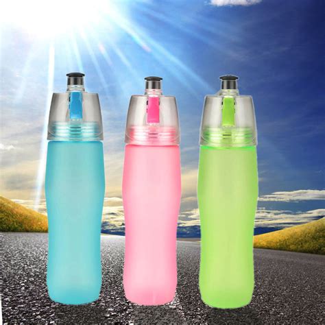 740ml Spray Sports Drinking Bottle Misting Water Cup Drinking Bottles