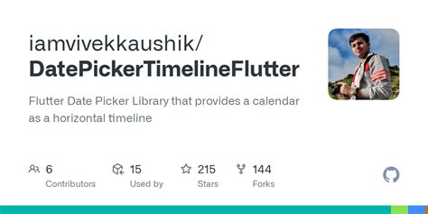 Github Iamvivekkaushik Datepickertimelineflutter Flutter Date Picker Library That Provides A
