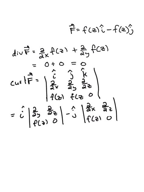 solved calculate div mathbf{f} and curl mathbf{f} for the given