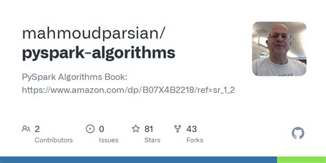 Github Mahmoudparsianpyspark Algorithms Pyspark Algorithms Book