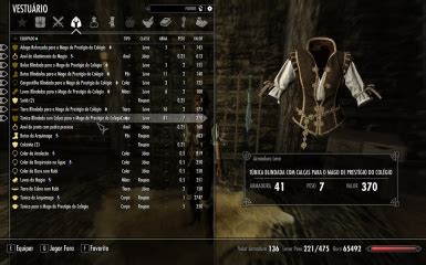 College Prestige Mage Outfit Traduzido PT BR At Skyrim Nexus Mods And