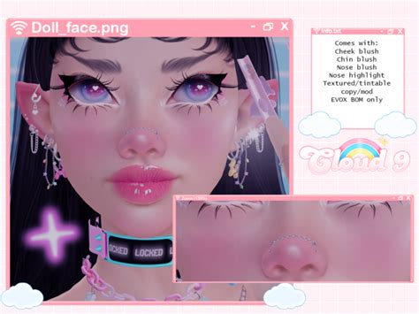 Second Life Marketplace Cloud9 Doll Face Blush Set Evox Bom Add