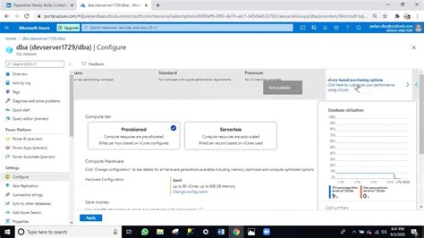 Azure Sql Database Serverless Cost Saving Youtube