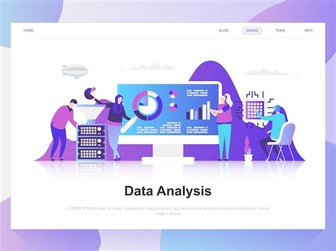 Premium Vector Data Analysis Modern Flat Design Concept