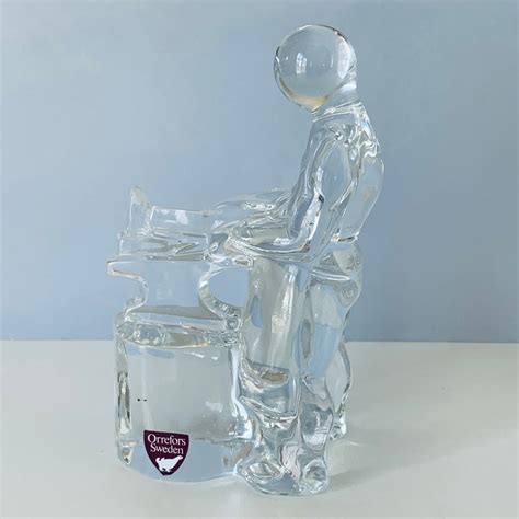 Orrefors Crystal Figure Orrefors Crystal Sweden Craftsman Series Glass Figurine Sculpture