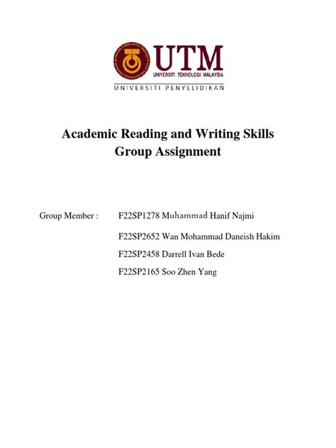 Utm Assigment Cover Pdf