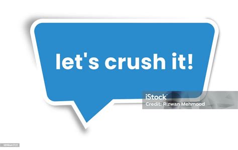 Vetores De Lets Crush It Sinal Ícone Bolha De Fala Rótulo Ilustração