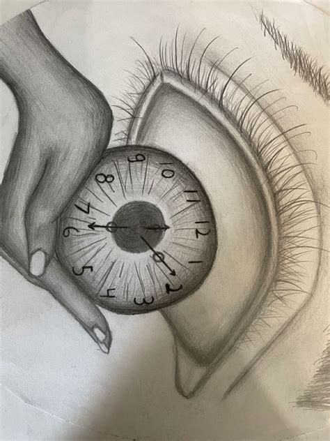 Cool Eye Clock Drawing Symbolic Artofit