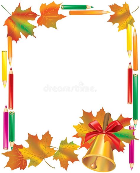 School Autumn Frame Stock Vector Illustration Of Gold 20497630