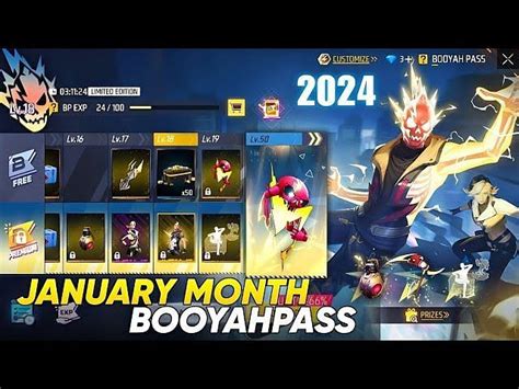 Free Fire Booyah Pass For January 2024 Season 13 Leaked Rewards