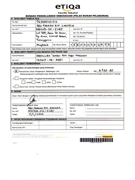 Borang Pengeluaran Pdf