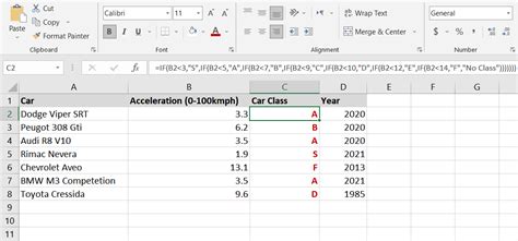 make nested excel if statements with multiple conditions work for you