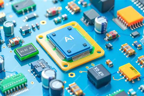 Ai Microchip On A Circuit Board Representing Advanced Technology Data Processing And Smart Compu