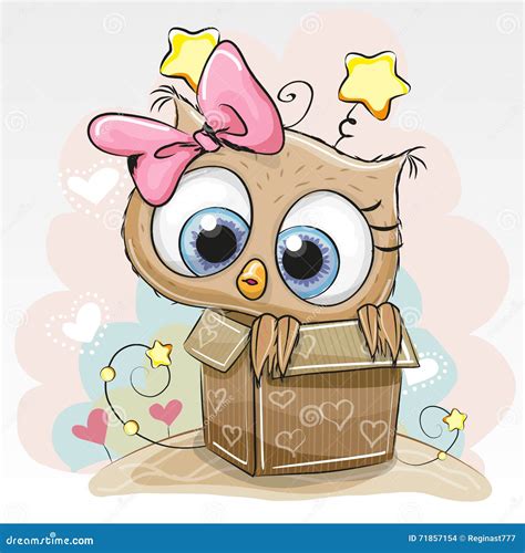 Birthday Card With Cute Owl Stock Vector Illustration Of Greeting