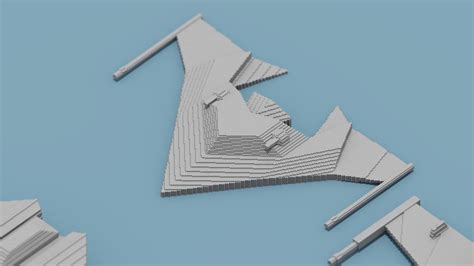 3d Model Voxel Space Ship Vr Ar Low Poly Cgtrader