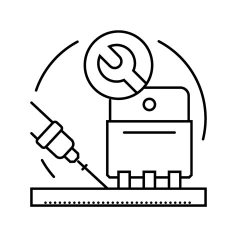 Transistor Installation Electronics Line Icon Vector Illustration Vector Art At Vecteezy