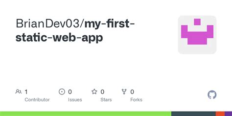 GitHub BrianDev My First Static Web App