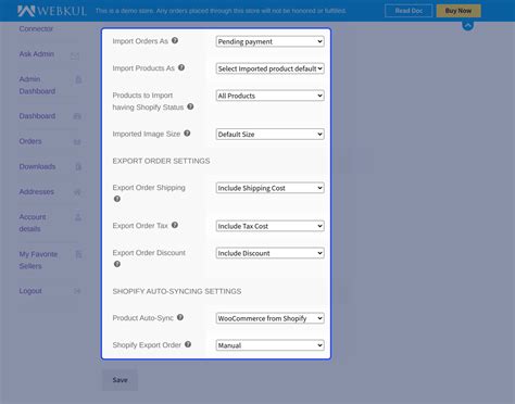 Woocommerce Marketplace Shopify Connector Vendor Shopify Shop Integration Webkul