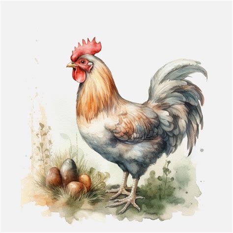 Rooster Chicken Clipart Clip Art 8 Png Format Instant Download Etsy