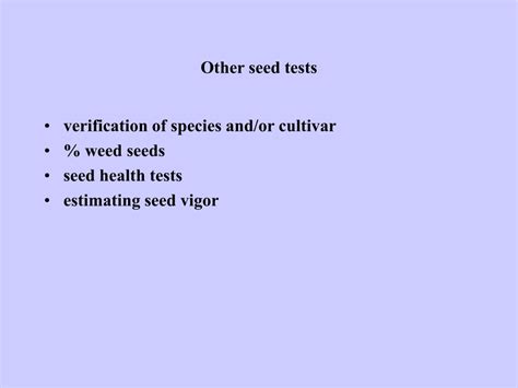 PPT Seed Testing PowerPoint Presentation Free Download ID 9623087