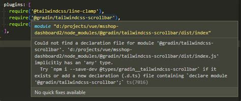 Missing Declaration Files · Issue 6 · Gradints Tailwindcss Scrollbar