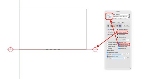 sketchup layout not showing section plane or guidelines layout