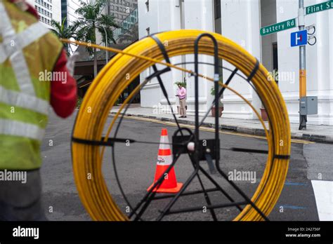 Laying Fiber Optic Cable Line Hi Res Stock Photography And Images Alamy