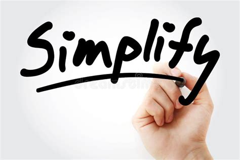 simplify text with marker stock image image of easy 197799387