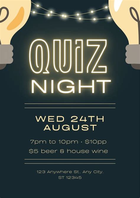 Free And Customizable Trivia Night Templates Canva