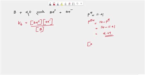 solved a 0 130 m solution of a weak base has a ph of 11 21 part a
