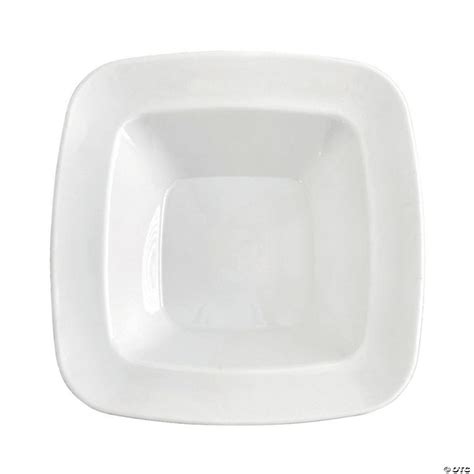 5 Oz Solid White Rounded Square Disposable Plastic Dessert Bowls 120