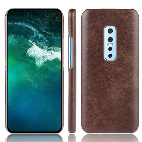 Shop Litchi Texture Pu Leather Back Phone Case For Vivo V Pro Brown From China Tvc Mall Com