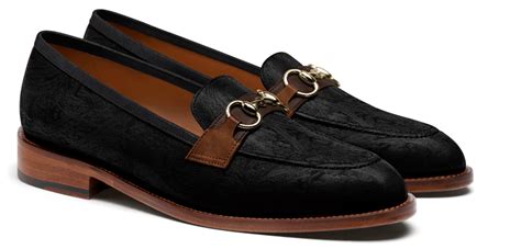 Mocassins à Mors En Velours Cuir Ciré Et Daim Noir Marron Et Bleu
