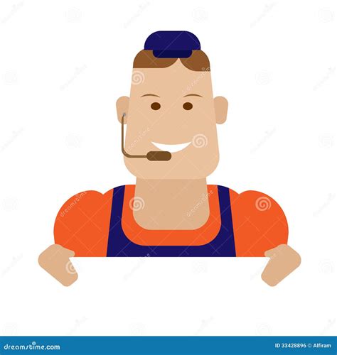 Operator Worker Stock Vector Illustration Of Service 33428896