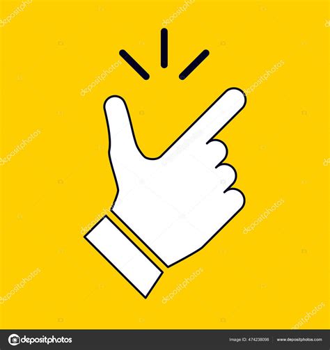 Concept Make Flicking Fingers Snap Fingers Icon Linear Trend Simple Stock Photo Sommersby